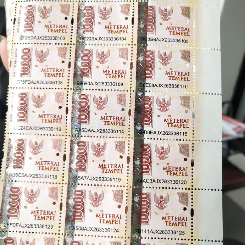 Jual MATERAI 10000 ASLI DARI KANTOR POS Indonesia|Shopee Indonesia