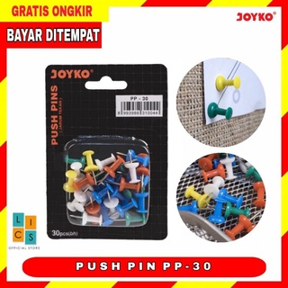 Jual Push Pins Warna Joyko PP-30 Clip PP30 TR Transparant Dop Paku ...