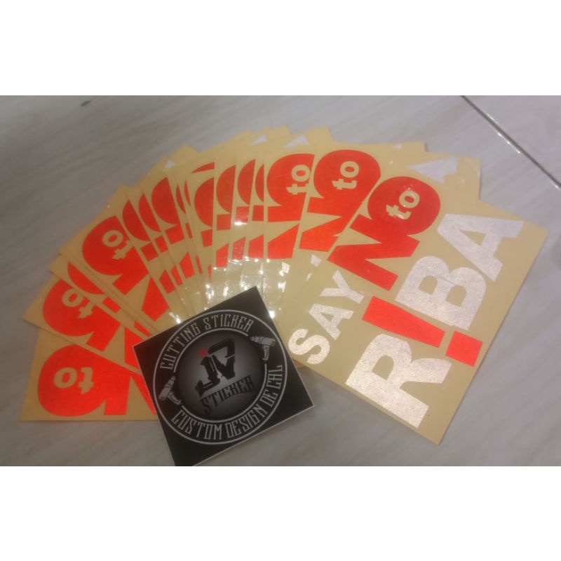 Jual sticker say no to riba cutting sticker ukuran 15 x 10 cm | Shopee ...