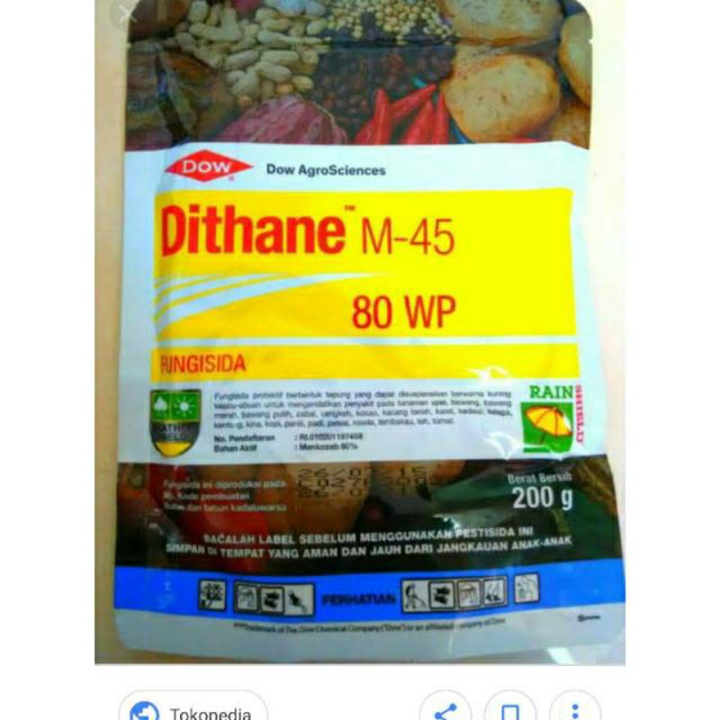 Jual Dhitane 80wp 100g REPACK Dithane fungisida pembasmi busuk daun dan ...