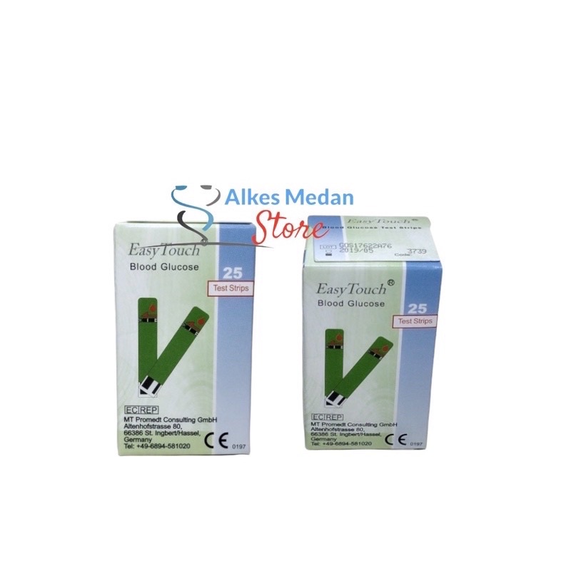 Jual easy touch blood GLUKOSA strip easy touch Easytouch Gula Darah 25 ...