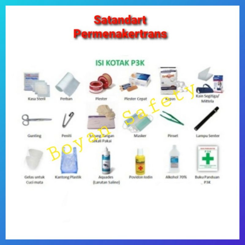 Jual Isi P3K First Aid Kit Permenakertrans Indonesia|Shopee Indonesia