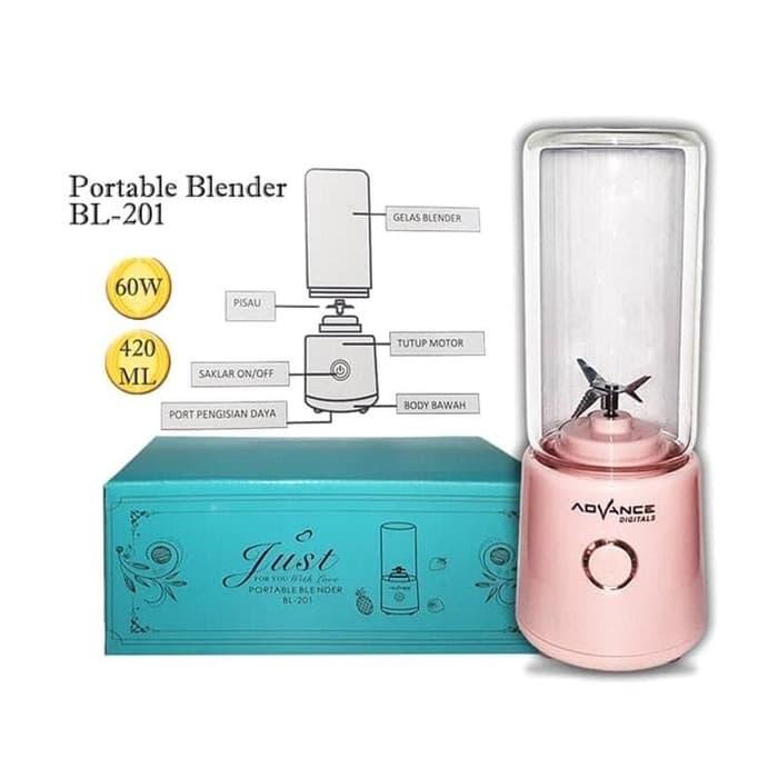 Jual BLENDER PORTABLE / BLENDER MINI/GELAS KACA/ BLENDER BL-201 ADVANCE ...