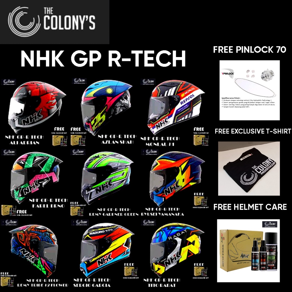 Jual HELM NHK GP R TECH STREET SERIES GP EDITION GPR TECH GPRTECH GP-R ...