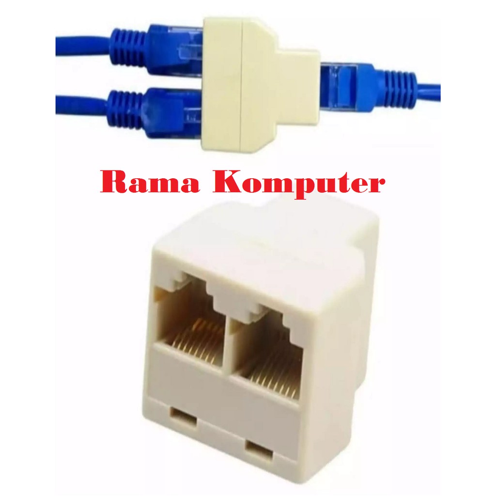 Jual Barel RJ45 Double Barrel RJ 45 Doble UTP LAN Ethernet Barrell ...