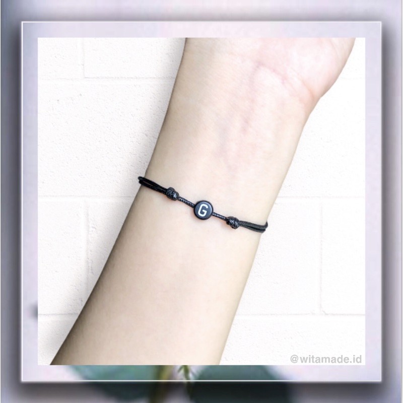 Gelang Tangan Inisial Nama Adjustable Termurah Gelang Couple Gelang ...