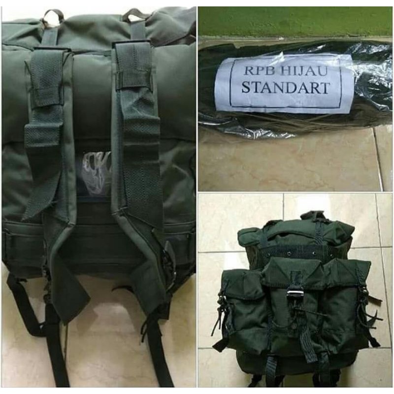 Jual RPM TAS RANSEL KOREA HIJAU STANDAR TNI/TAS TEMPUR RPB HIJAU ARMY ...