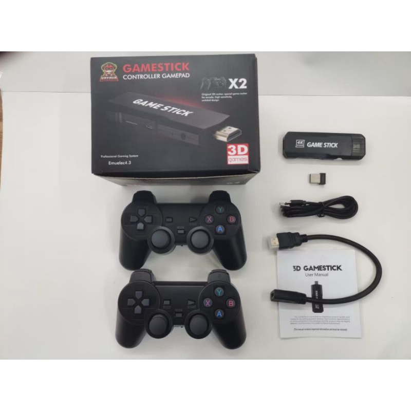 Jual Game Stick 4K Game Console Wireless Gamepad HDMI TV Retro Video ...