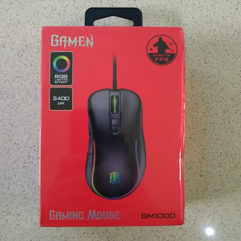 Jual Mouse Gaming Gamen GM1000 RGB Hitam | Shopee Indonesia