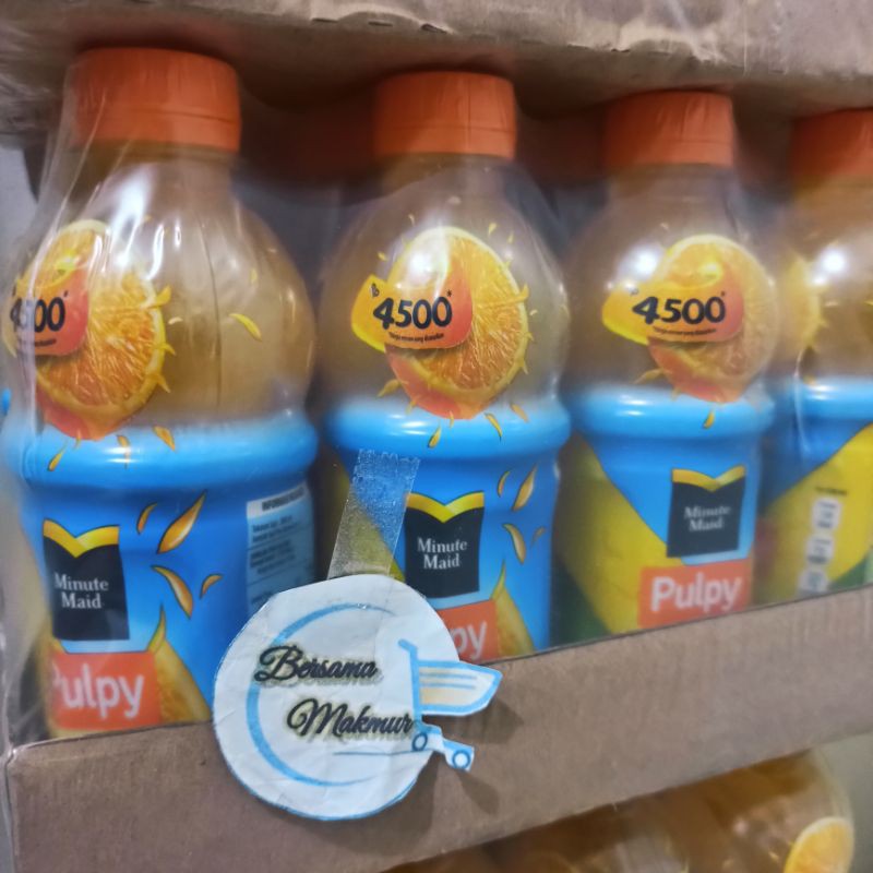 Jual Pulpy Orange Minute Maid 1 dus ( 12 botol @ 300ml ) | Shopee Indonesia