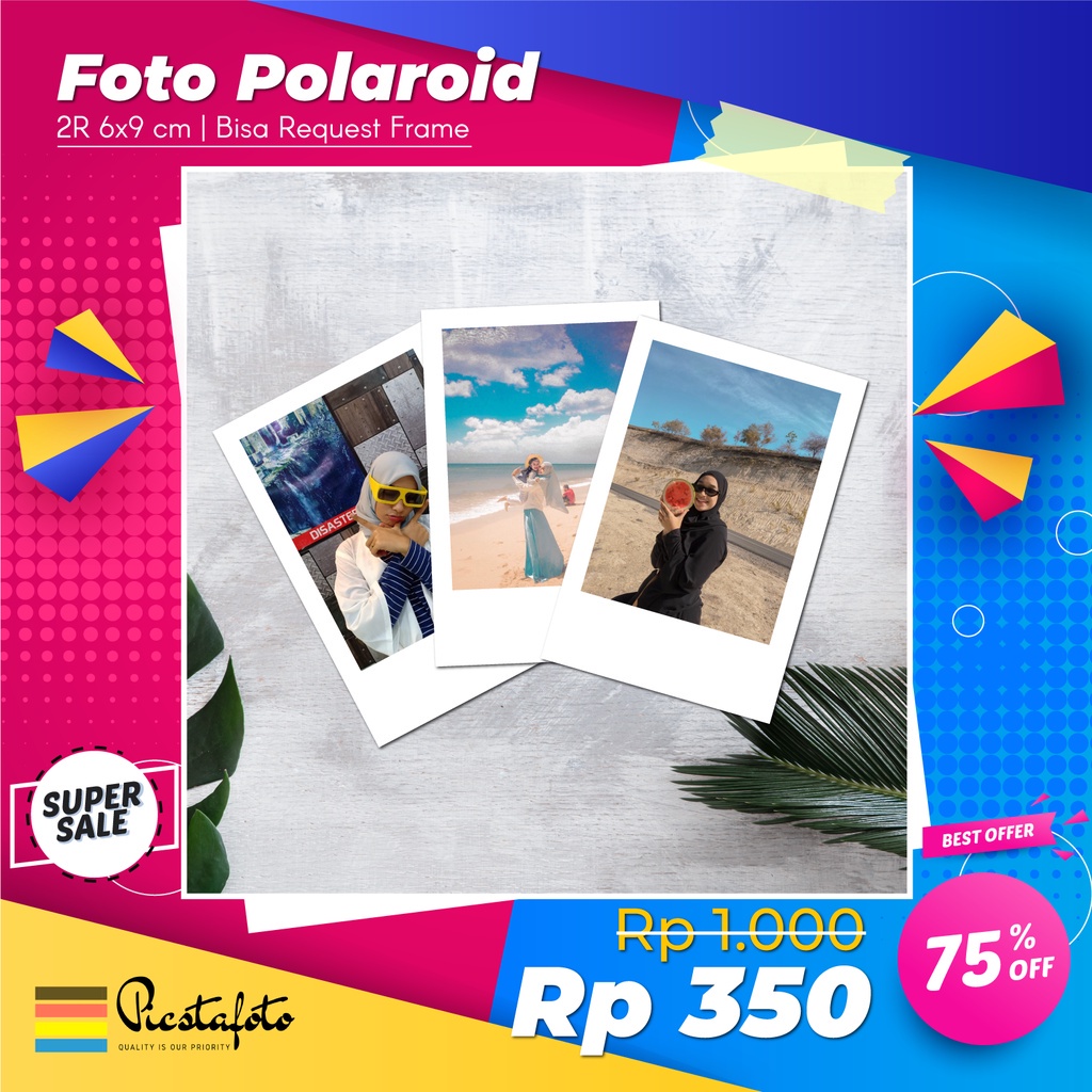 Jual CETAK FOTO POLAROID CUSTOM CETAK POLAROID MURAH BERKUALITAS GLOSSY ...
