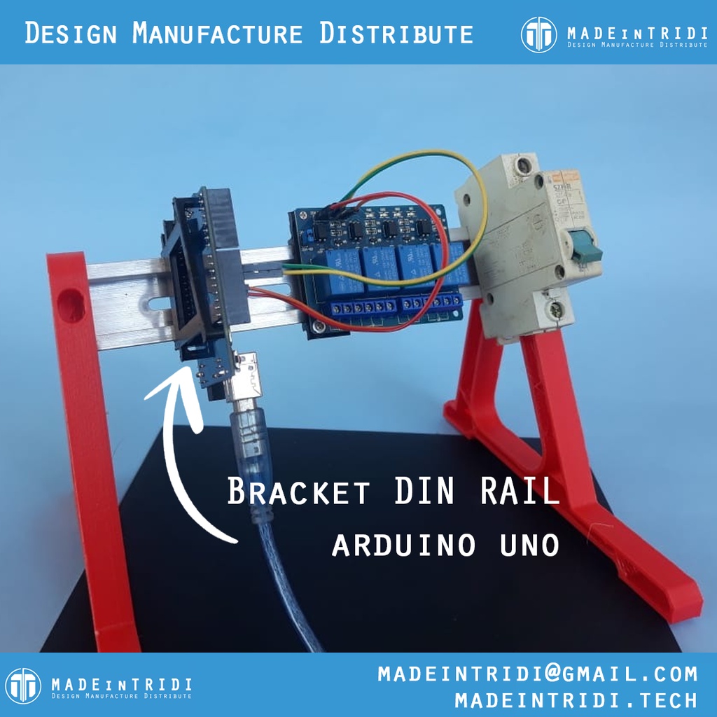 Jual DIN Rail Mounts Arduino UNO Mount Bracket DIN RAIL arduino uno Indonesia|Shopee Indonesia