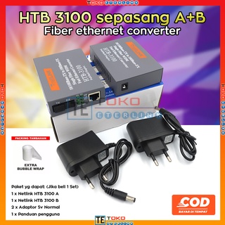 Jual Sepasang HTB-3100 Fiber Optic Media Konverter Single Mode dengan 5V 2A EU Adaptor Indonesia ...