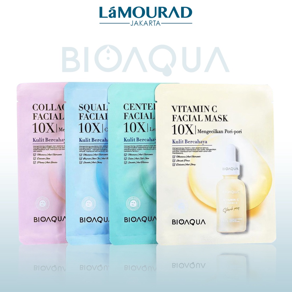 Jual [PAKET 8 PCS] BIOAQUA Sheet mask 10X The Effect masker wajah 28ML | Shopee Indonesia