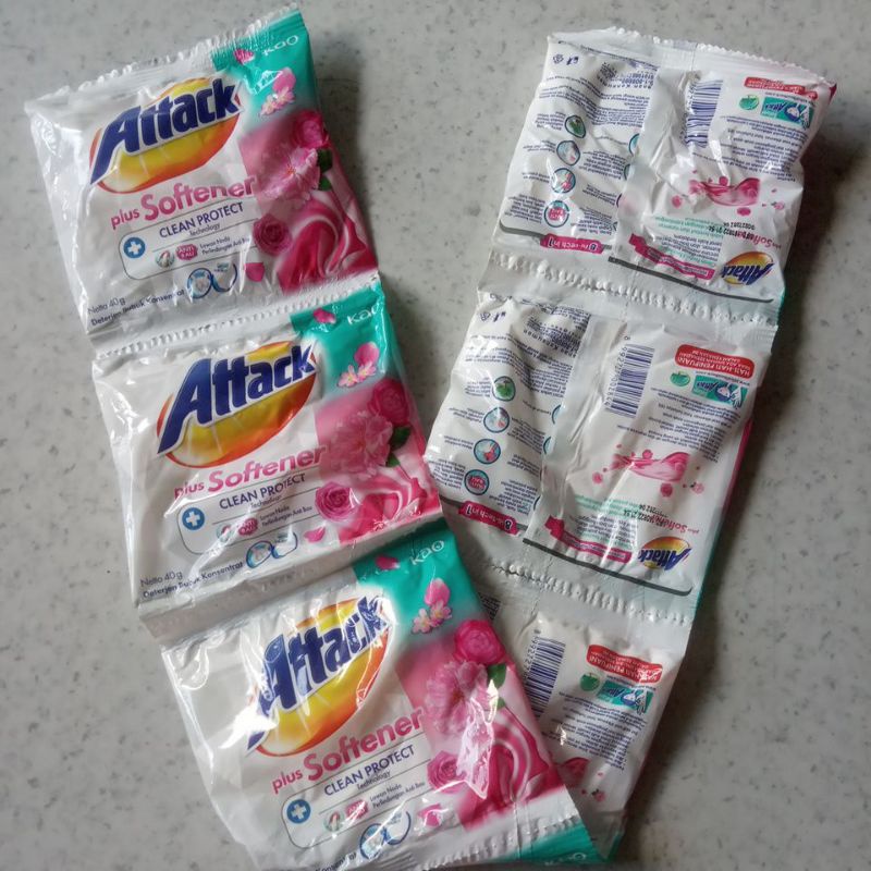 Jual Attack Plus Softener Sachet Renceng Sabun Cuci Baju Bubuk Termurah ...