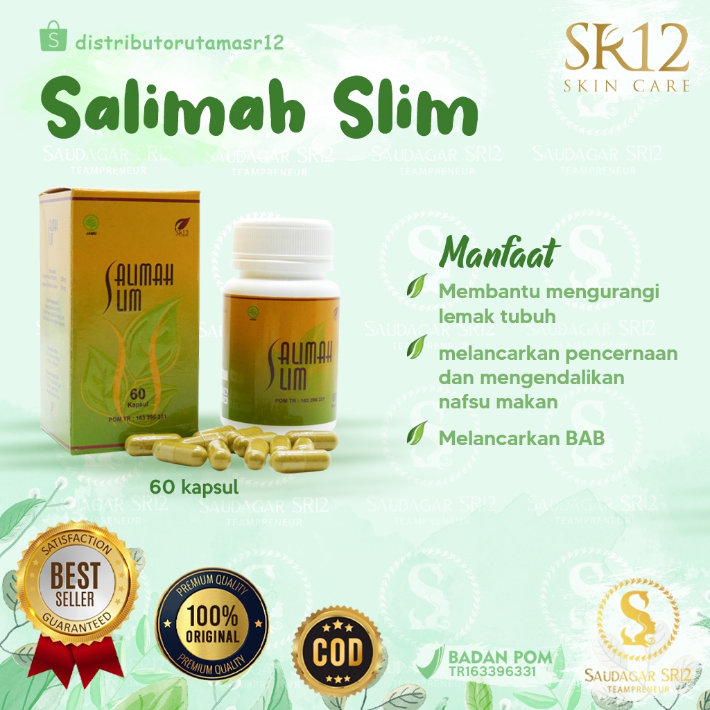 Jual SALIMAH SLIM SR12 OBAT JAMU DIET HERBAL PELANGSING PENURUN BERAT ...