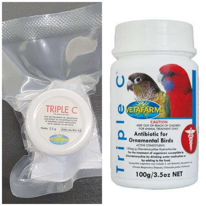 Jual VETAFARM - TRIPLE C 2,5gr-OBAT BURUNG LESU/PERNAFASAN DAN ...