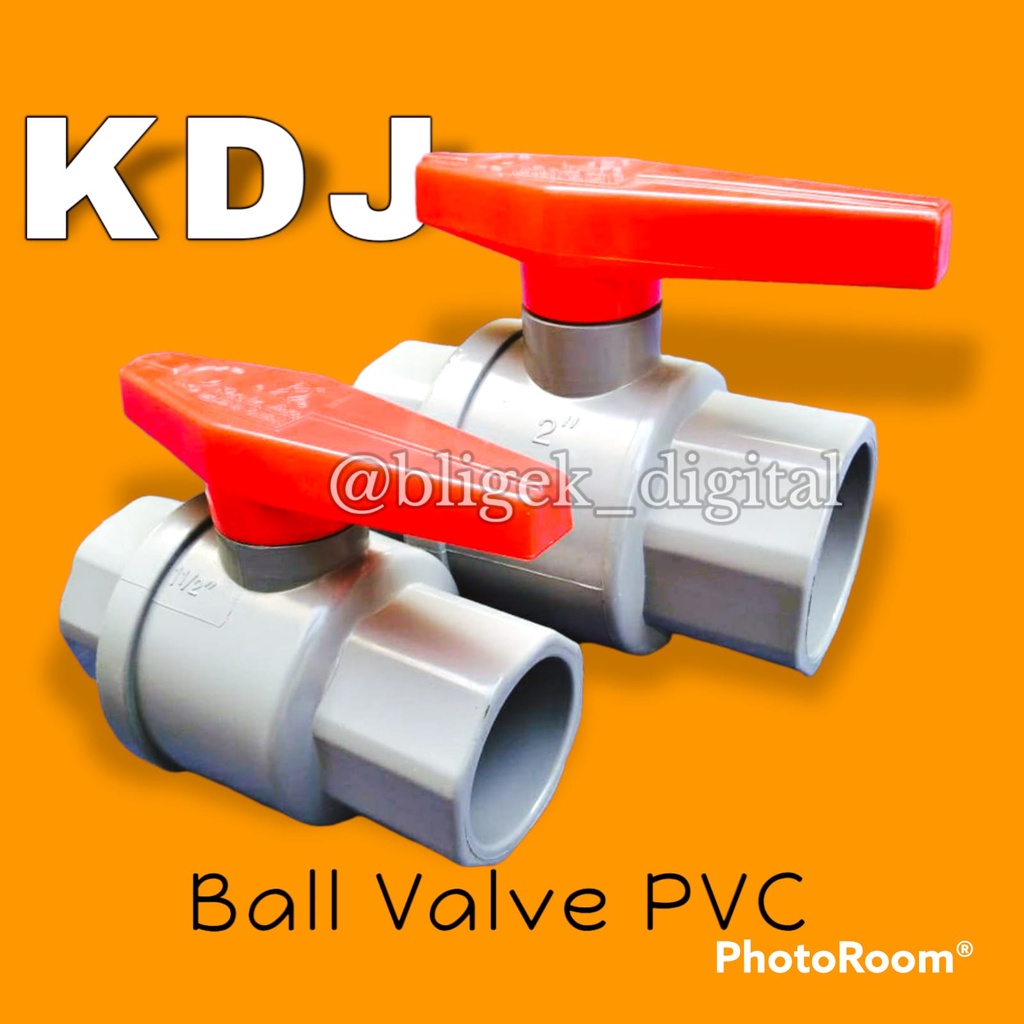Jual Stop Kran Ball Valve PVC / Socket Type KJD Taiwan 1 1/4, 1 1/2 dan 2 Inch | Shopee Indonesia