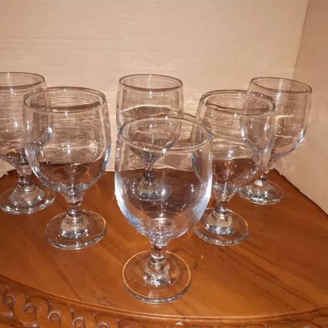 Water Goblet Glass isi 6 pcs / Gelas Jus isi 6 pcs / Gelas Softdrink ...