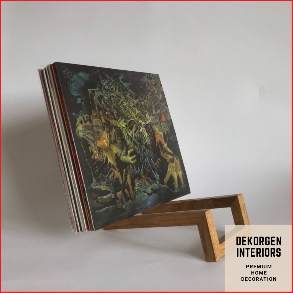 Jual Rak Vinyl Kayu Piringan Hitam Storage Records Holder Minimalis ...