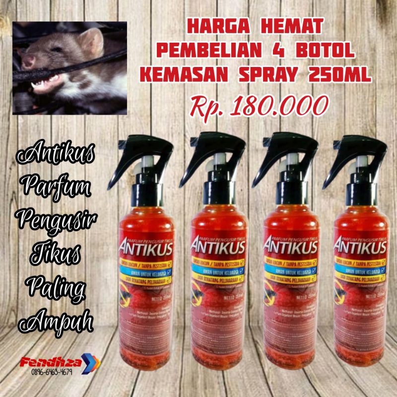 Jual Paket Hemat 4 Botol Antikus Parfum Pengusir Tikus Paling Ampuh ...