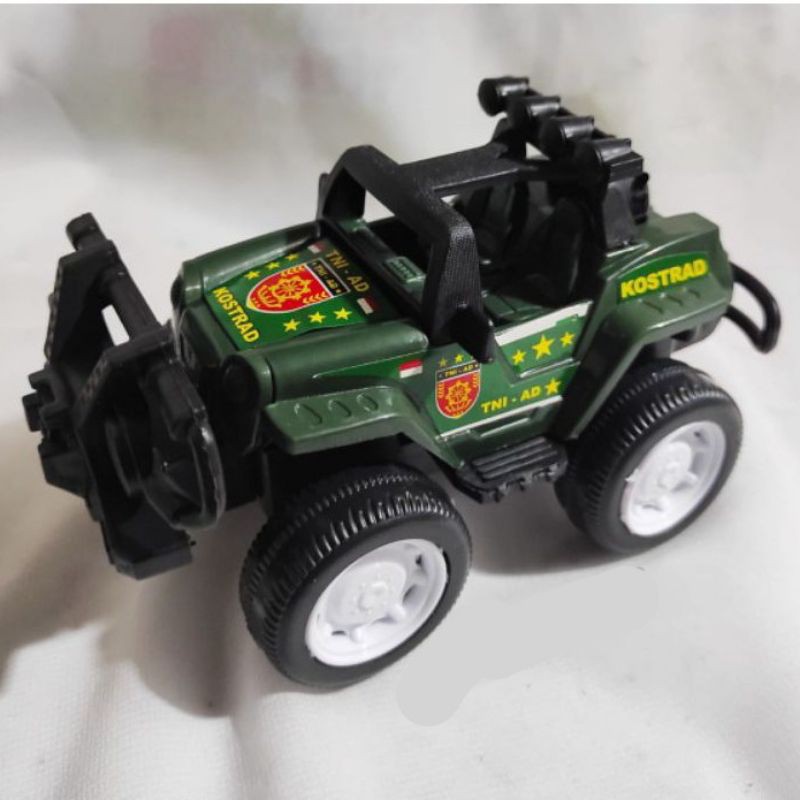 Jual mainan anak mobil jip polisi dan TNI pull and go - mainan mobil ...
