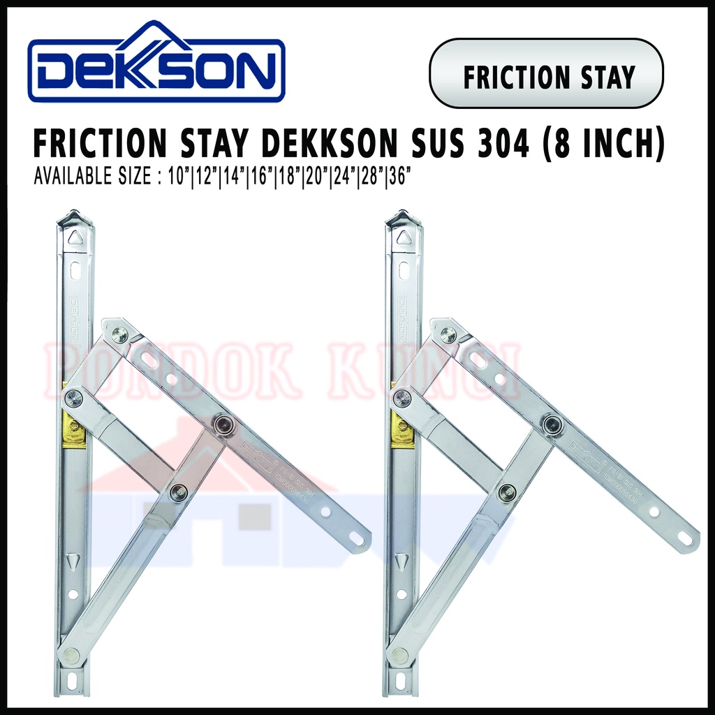 Jual Engsel Jendel Casement Dekson 8 Inch Friction Stay Dekkson Kesmen ...