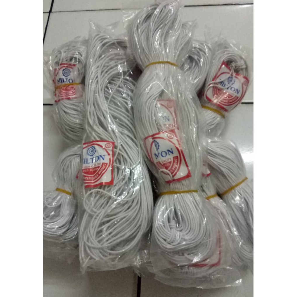 Jual Tali Sengkelit - Tali Karet - Tali Kancing HITAM PUTIH MILTON ...