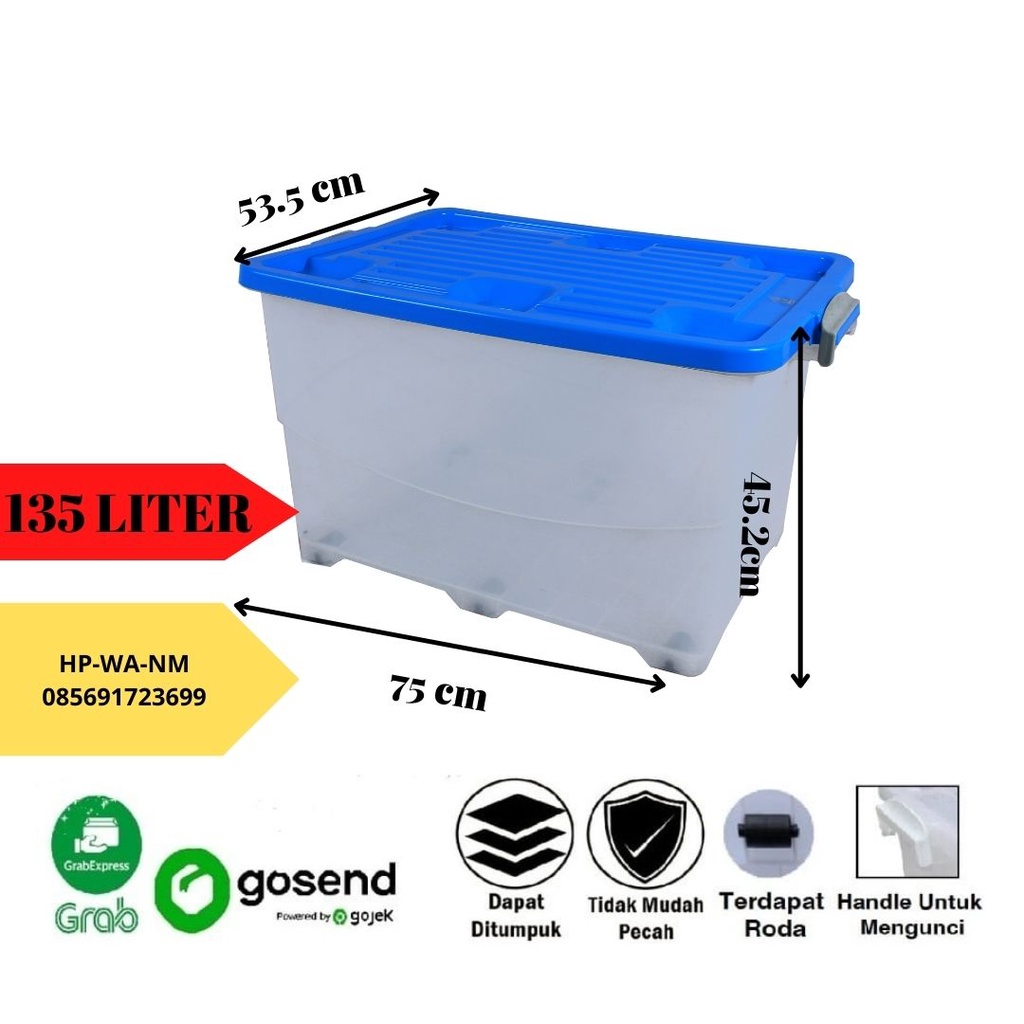 Jual tempat kotak container box dengan roda cb30 liter,50,75,85 ...
