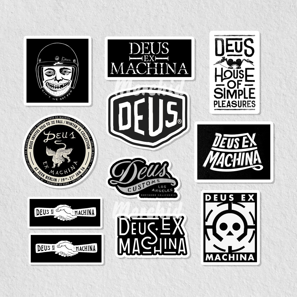 Stiker distro brand DEUS / Sticker Pack | Shopee Indonesia