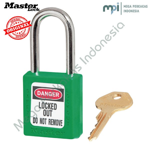 Jual Gembok Safety LOTO Master Lock 410 GRN Thermoplastic Padlock ...