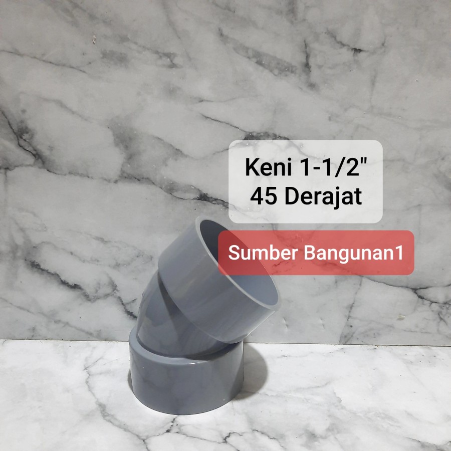 Jual Keni 1-1/2 inci 45 derajat sambungan pipa elbow 1.5" inchi knie belok | Shopee Indonesia