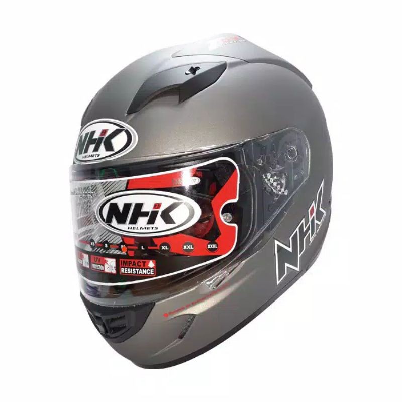Jual HELM NHK GP 1000 2 VISOR SOLID STAR GREY DOFF | Shopee Indonesia