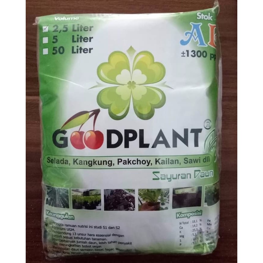 Jual NUTRISI PUPUK HIDROPONIK AB MIX 2 5 LITER SAYURAN DAUN GOOD PLANT ...