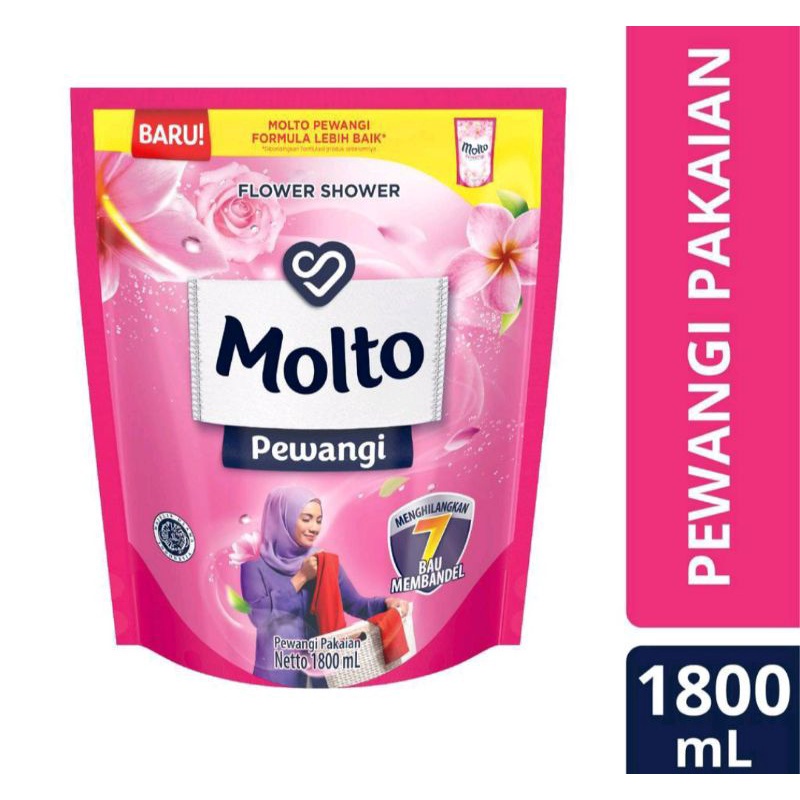 Jual Molto Pewangi Pakain Flower Shower 1800ml | Shopee Indonesia
