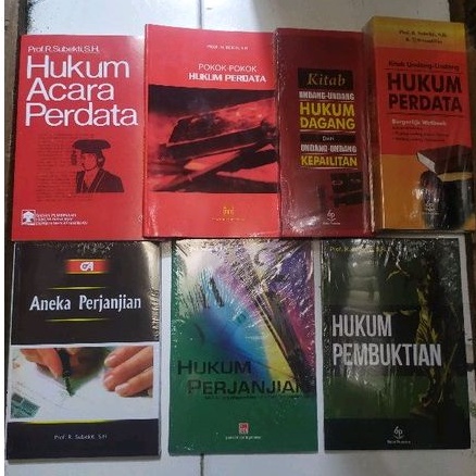 Jual PAKET BUKU R SUBEKTI HUKUM ACARA PERDATA POKOK POKOK HUKUM PERDATA ...