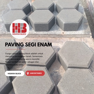 Jual [BEST SELLER MINIMAL ORDER 40 M2] Paving Hexagon Abu Paving Block ...