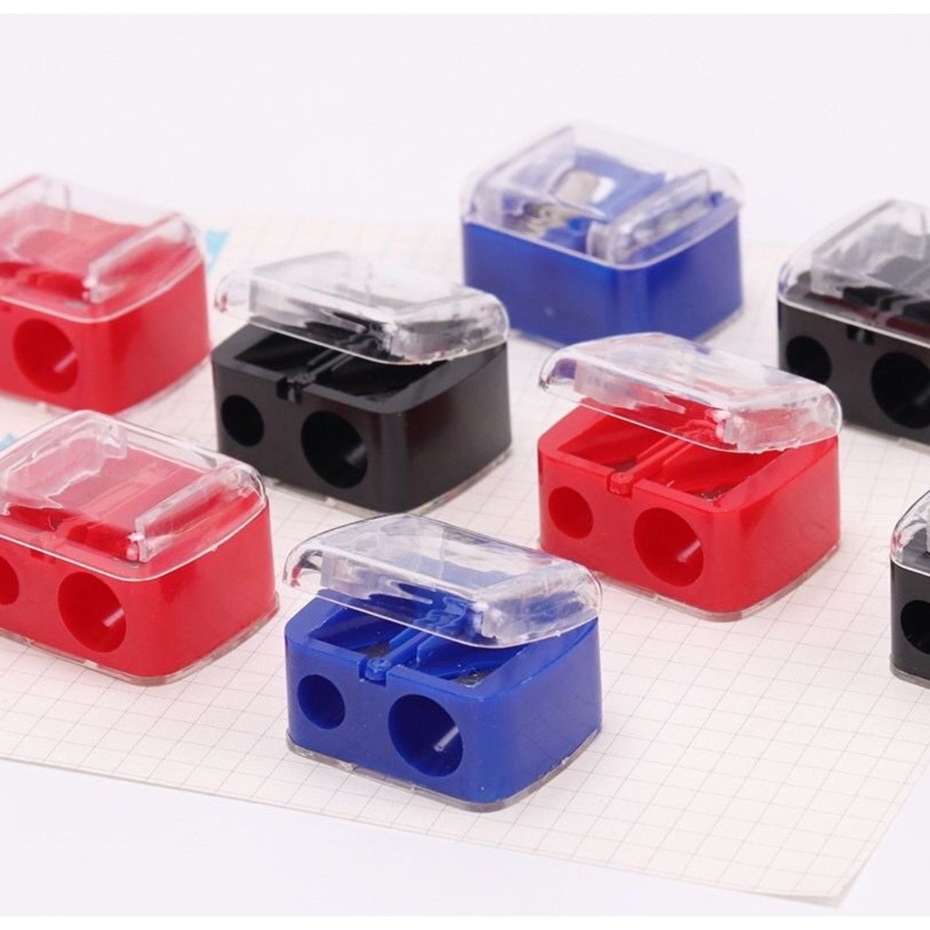 Jual Rautan Pensil Alis 1 Pcs 2 Lubang Serutan Cosmetik Penajam Pencil ...