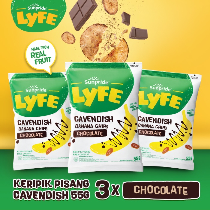 Jual Sunpride Lyfe Chips Chocolate 55gr x 3 pcs | Shopee Indonesia