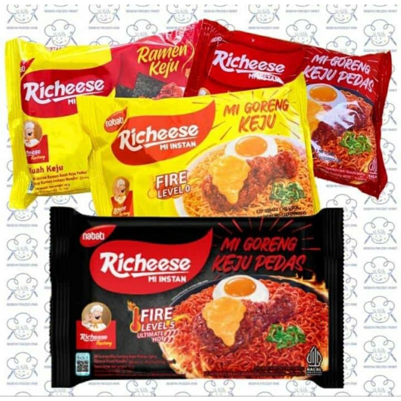Jual Richeese Mie Goreng Keju Level 0 Level 3 Level 5 Ramen Kuah ...
