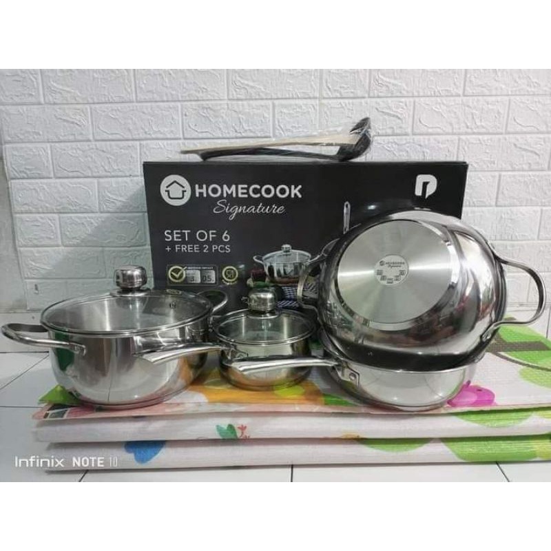 Jual Homecook Signature Panci Stenlis Steel Set/Cookware Stenlis Steel ...
