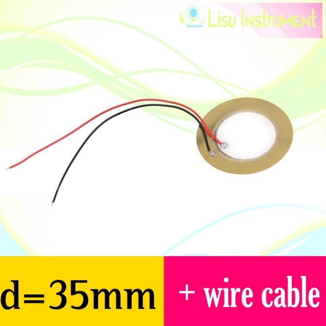 Jual Piezo Electric Ceramic Buzzer 35mm Element Sounder Sensor Sound ...