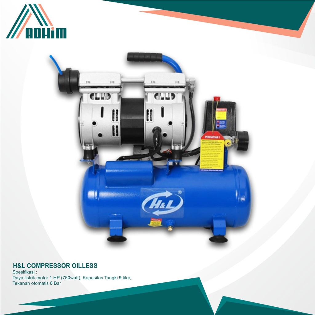 Jual H&L COMPRESSOR OILLESS COMPHNL1009OLC Kompresor Silent | Shopee ...