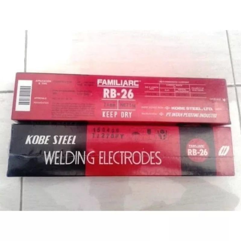 Jual 1 KG KAWAT LAS 2,6 MM RB-26 KOBE STEEL ASLI KOBELCO KAWAT LAS UNTUK PENGELASAN BESI ...