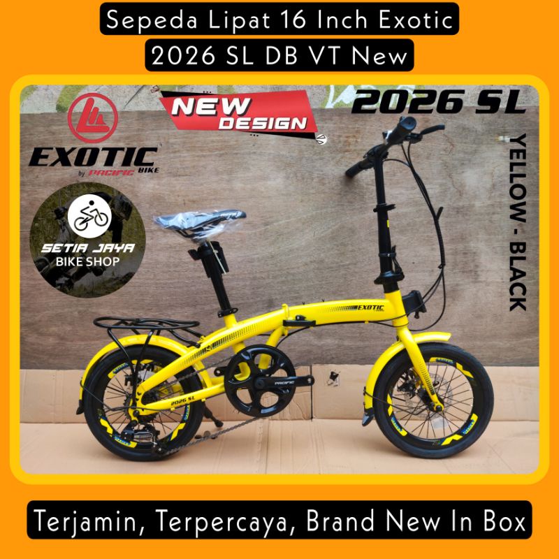 Jual Sepeda Lipat / Folding Bike 16 Inch EXOTIC 2026 SL DB VT Steel 7 Speed New | Shopee Indonesia