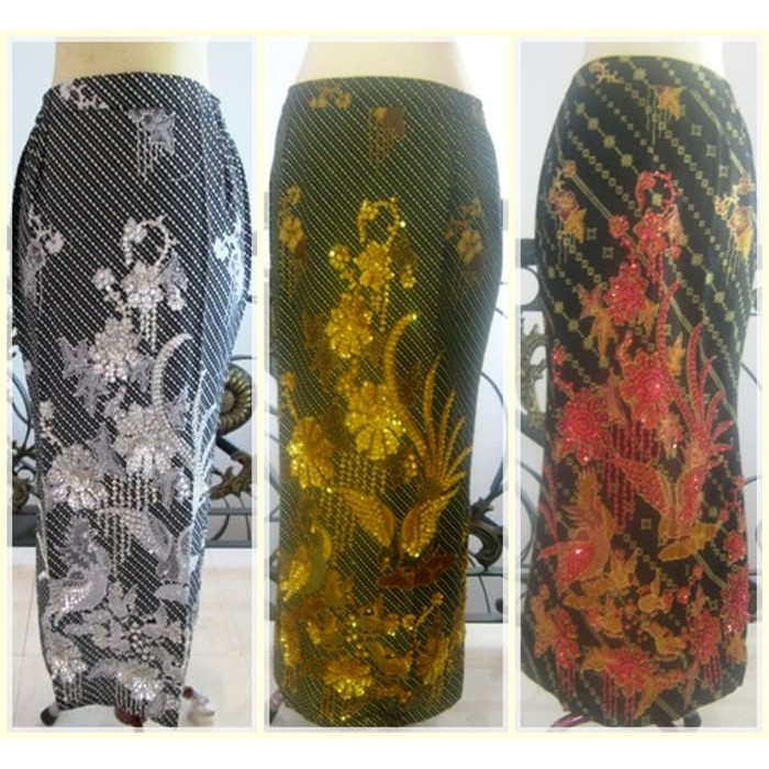 Jual Rok Batik payet jumbo bawahan kebaya wisuda pesta nikah pengantin ...
