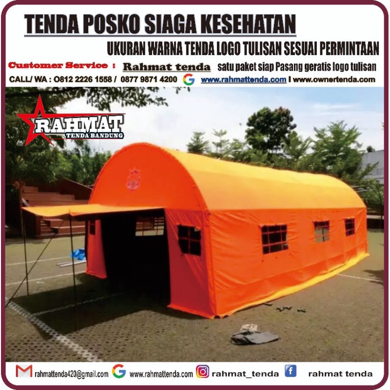 Jual Tenda posko keluarga oval lorong 6x12 meter | Shopee Indonesia