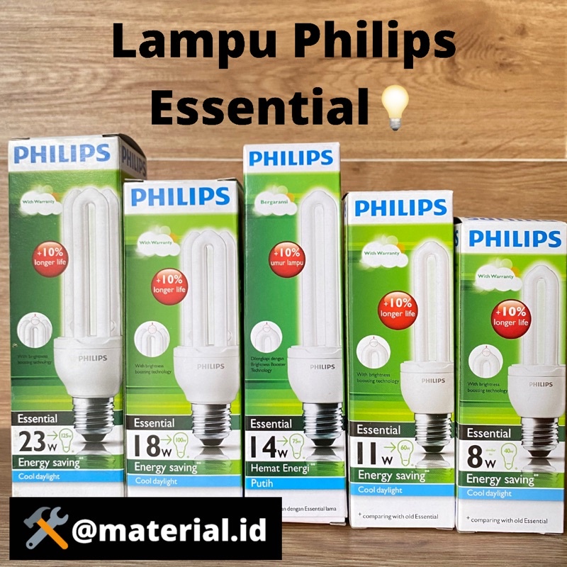 Jual LAMPU PHILIPS ESSENTIAL LENGKAP MURAH | Shopee Indonesia
