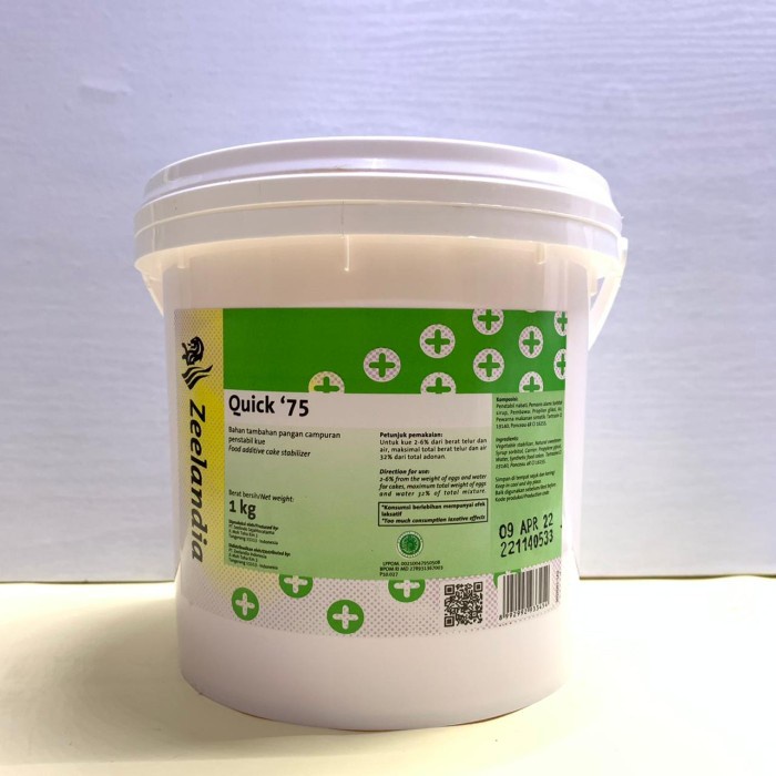 Jual ZEELANDIA QUICK 75 EMULSIFIER 1 KG SP KUE PENGEMBANG PENSTABIL ...