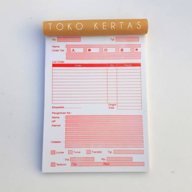 Jual BUKU LIST ORDER ) BUKU LIST ORDER ONLINE SHOP / BUKU LIST ORDER ...
